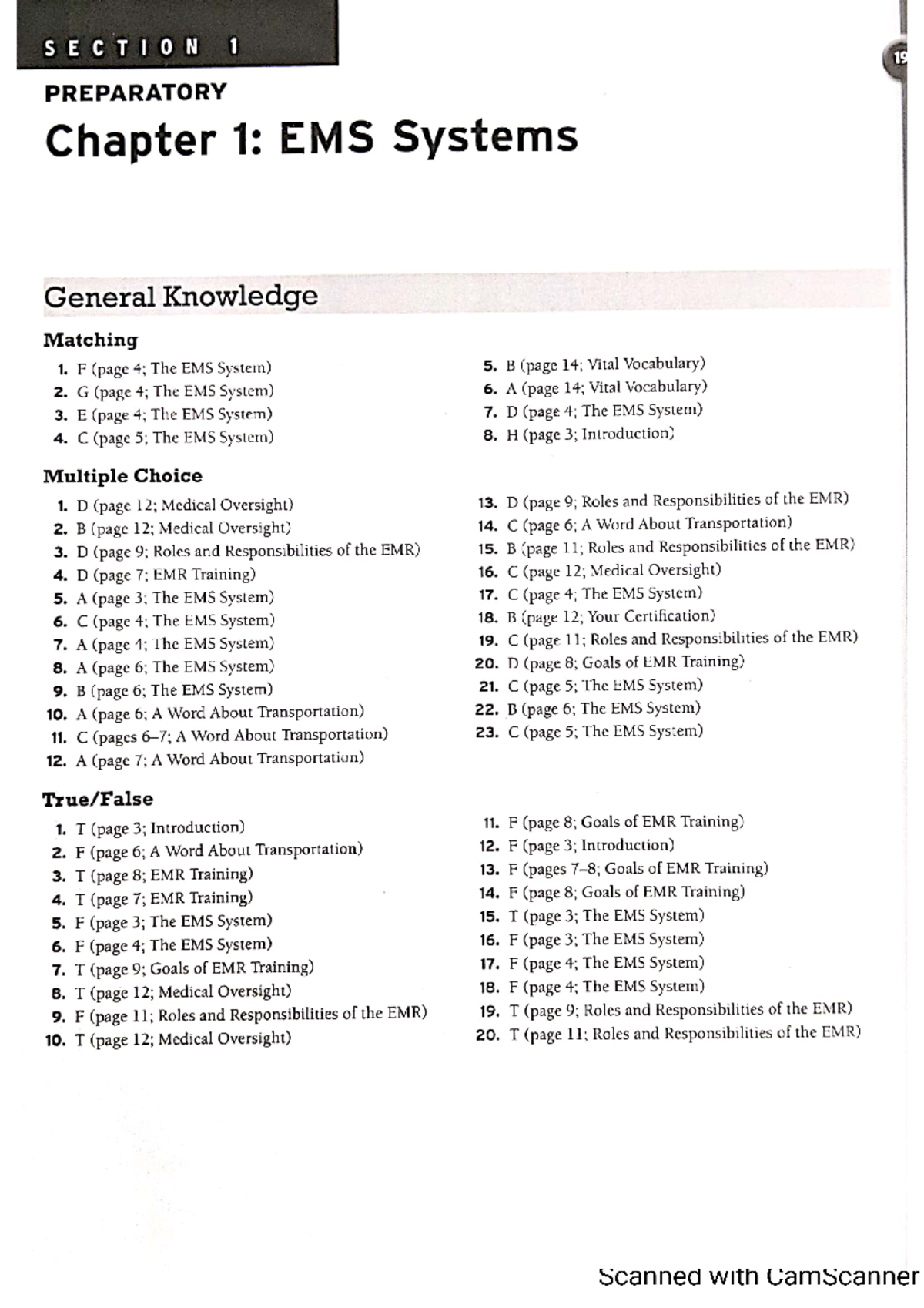 EMR 101 Chapter 1: EMS Systems Answers & Key Concepts - Studocu