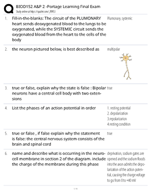 Module 4 Exam - Cardiovascular System Concepts and Questions - Module 4 ...