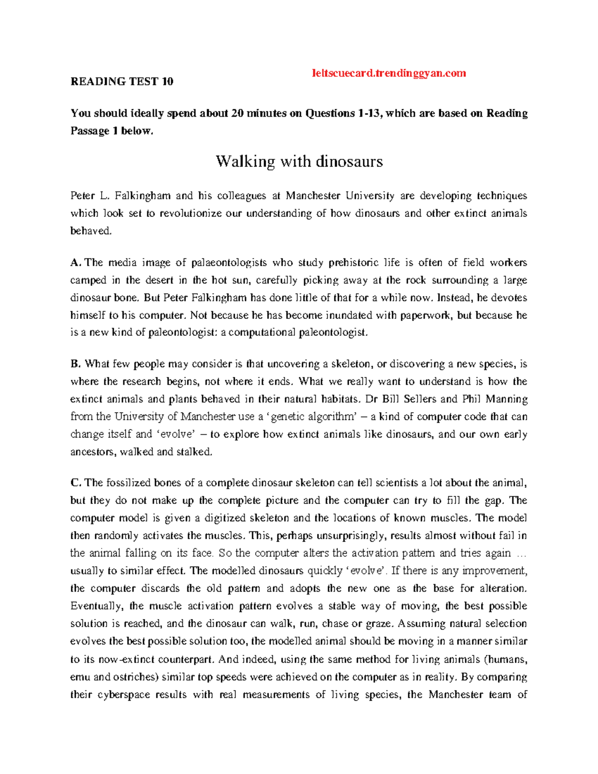 Ielts Reading TEST 10 - READING TEST 10 You should ideally spend about ...