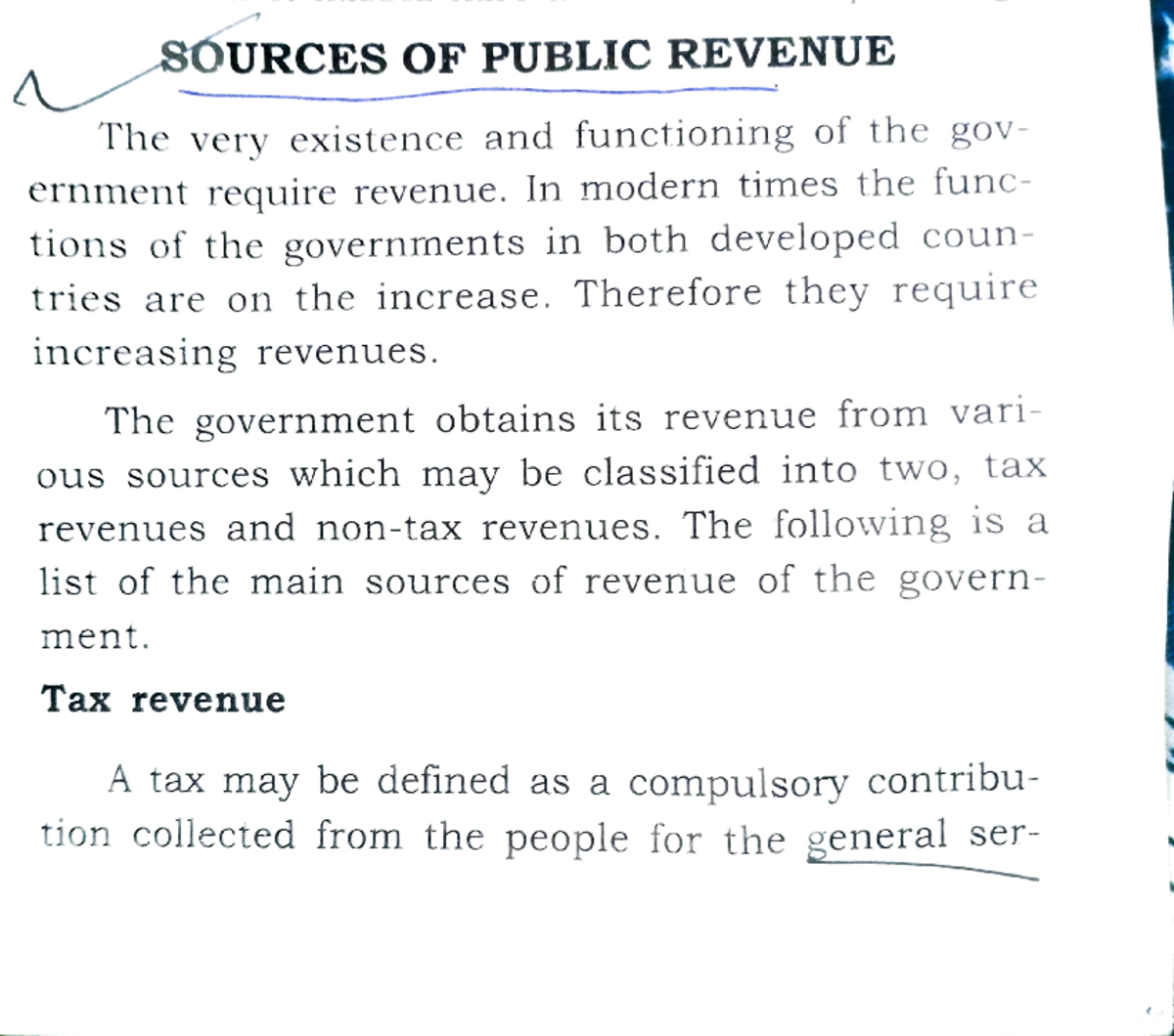 Module 1 public revenues - SÓURCES OF PUBLIC REVENUE A The very ...