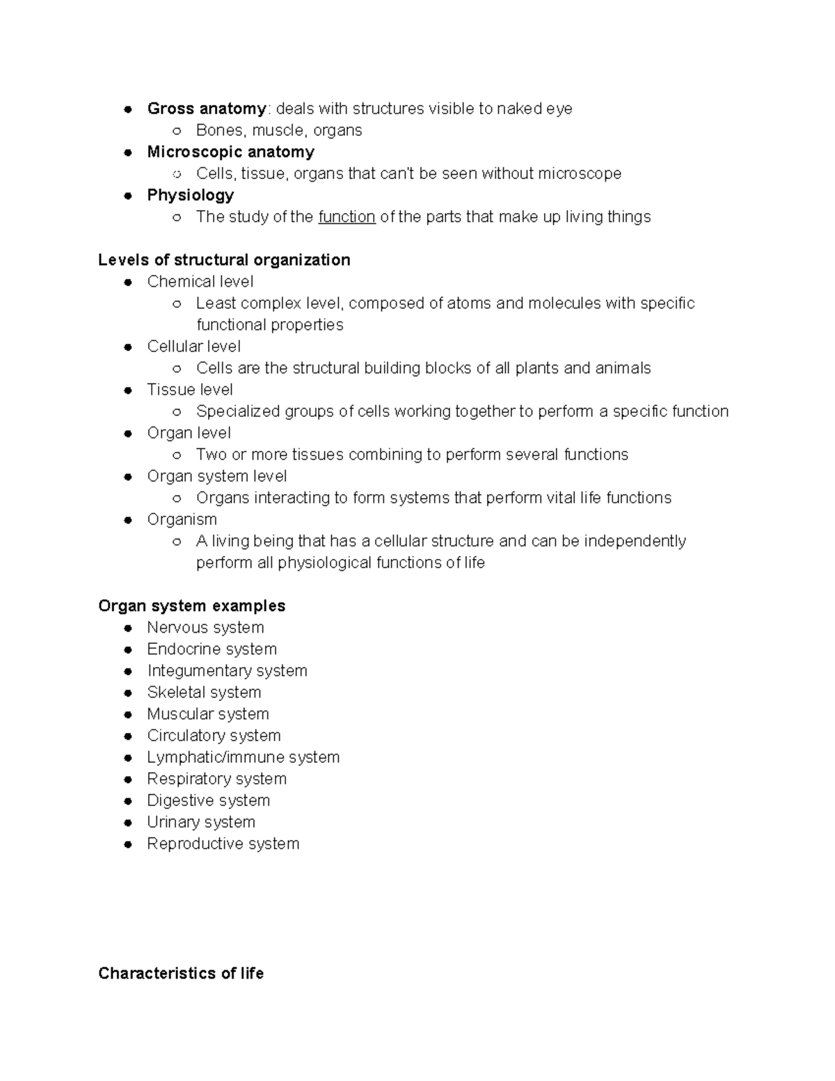 KAAP220 Chapter 1: Overview of Gross and Microscopic Anatomy - Studocu