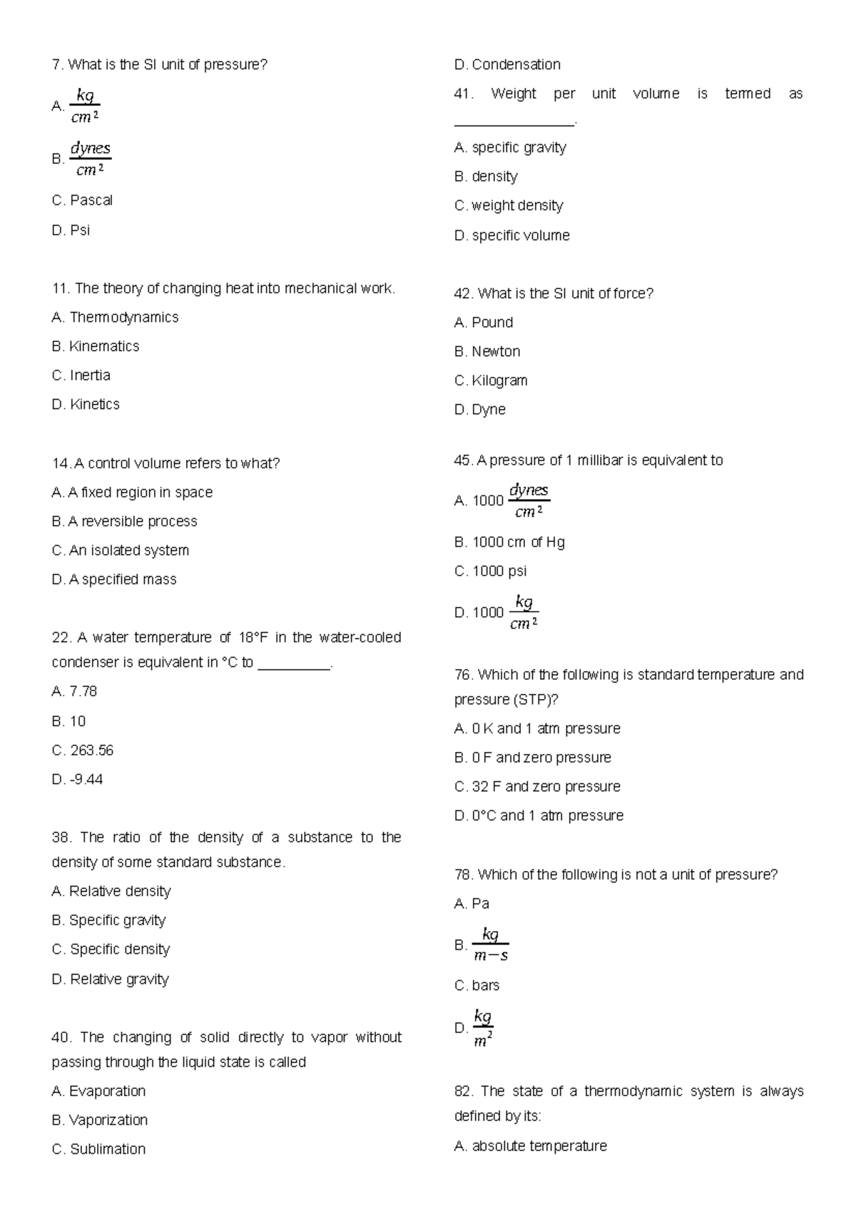 300 Questions for Midterms - Modified Quiz Reviewer on Thermodynamics ...