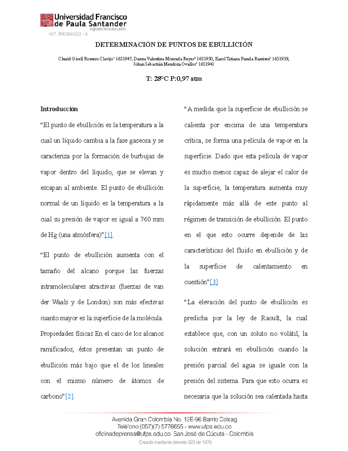 Puntos edbullición - sadasffffv df - DETERMINACIÓN DE PUNTOS DE ...