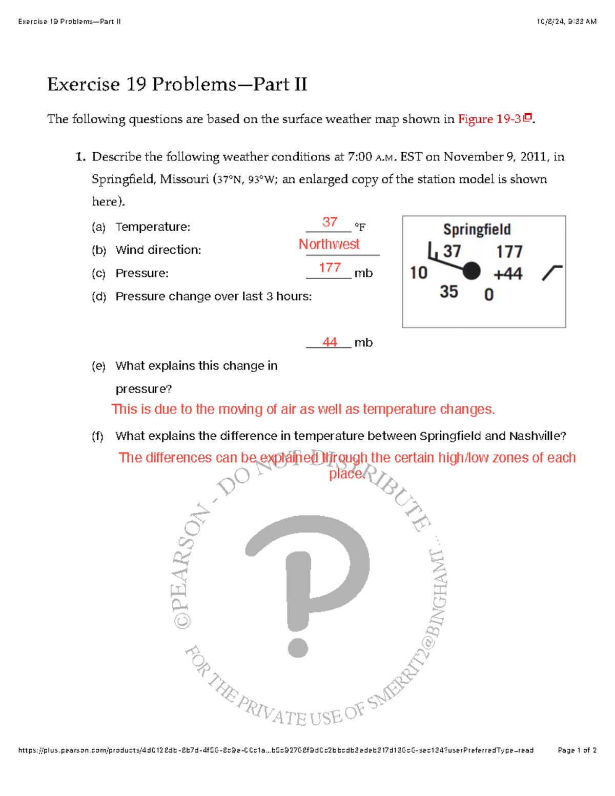 Exercise 19 Problems Part II: Weather Conditions Analysis - Studocu