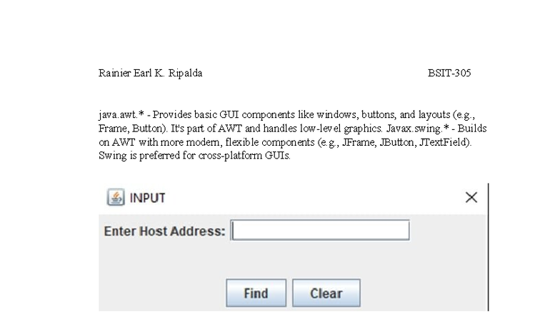 Laboratory Exercise 1: GUI Components and Event Handling in Java (06 ...