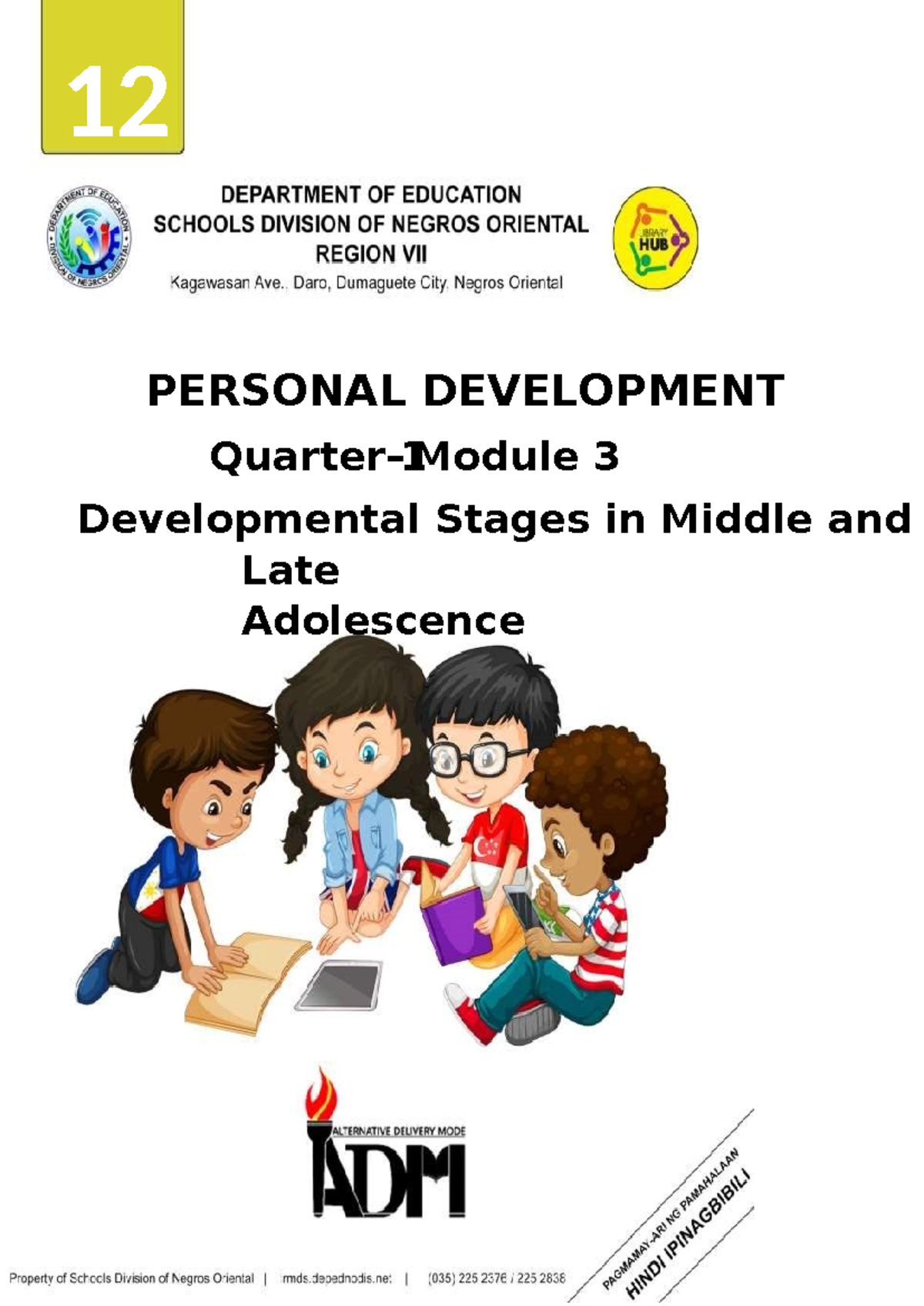 Grade 12 Personal Development: Module 3 on Developmental Stages in ...