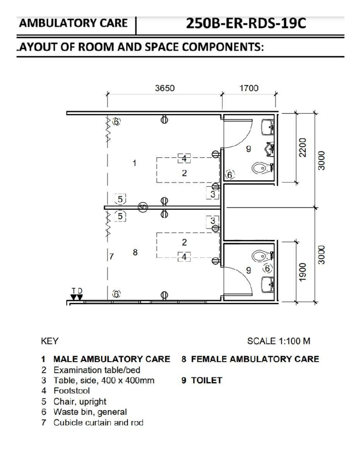 Ambulatory Care Room Layout Design Guidelines: 3650 1700 6 i 9 4 1 2 6 ...