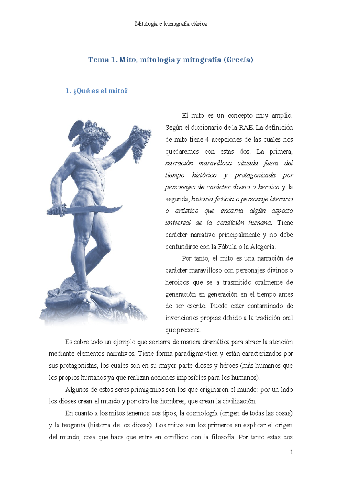 Mitología e Iconografía Clásica: Tema 1 - Mito y Mitografía (Grecia ...