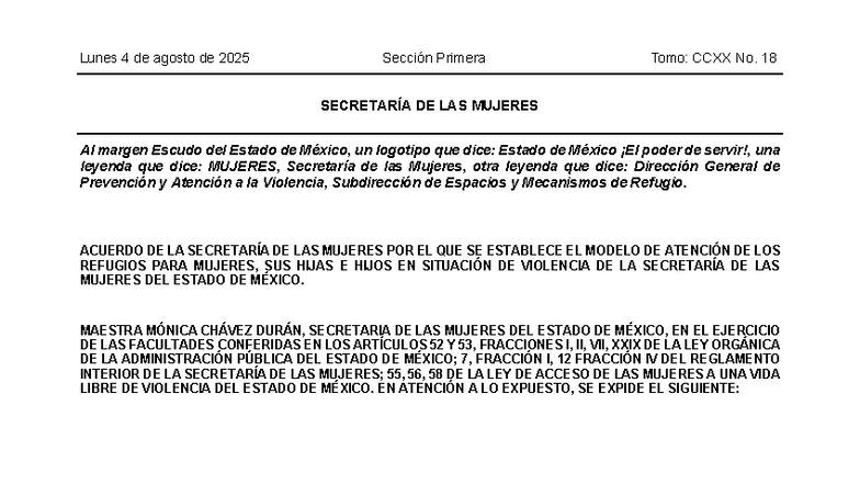 Modelo de Atención en Refugios para Mujeres - Semujeres 2025 - Studocu