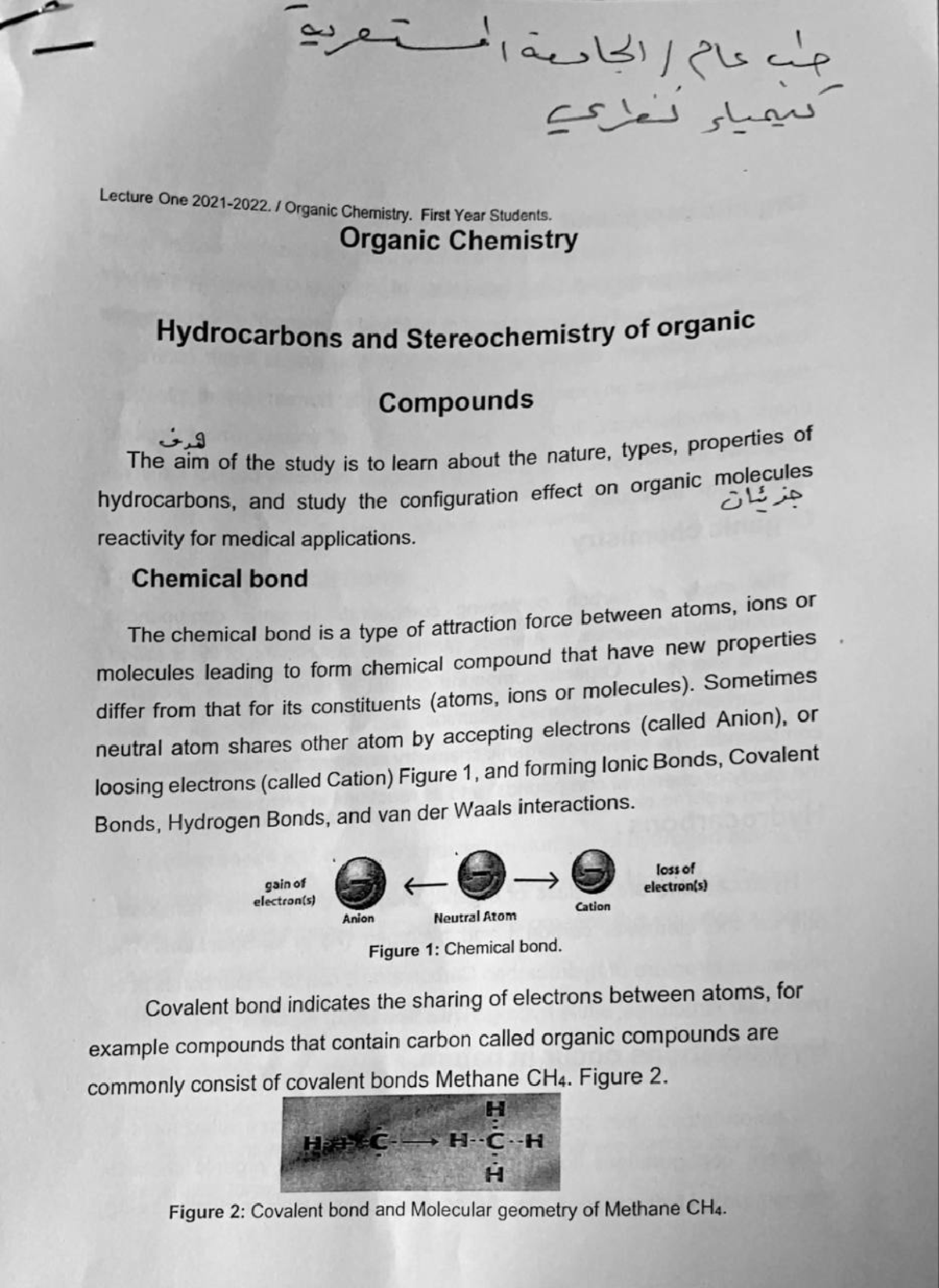 Organic Chemistry Lecture 1: Hydrocarbons & Stereochemistry Notes - Studocu