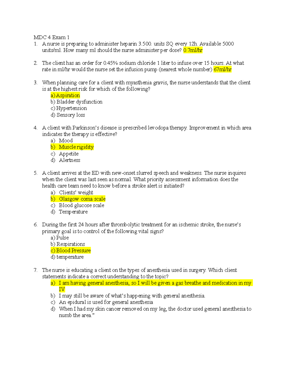 MDC 4 Exam 1 Review Notes - Key Topics for Exam Prep - Studocu