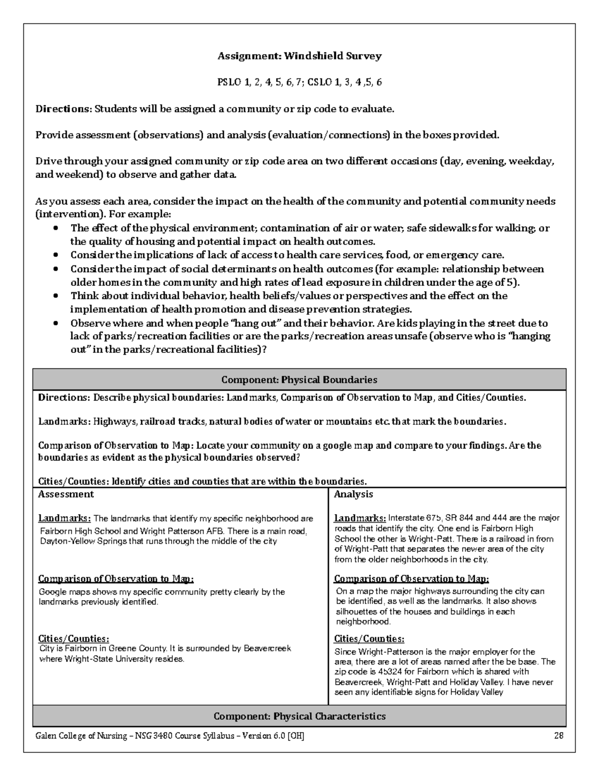Comprehensive Windshield Survey: TMD Community Assessment Guide - Studocu