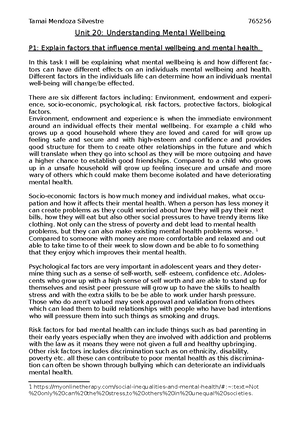 Unit 8 - assignment 2 - Unit 8 – assignment 2 Explain how approaches to ...