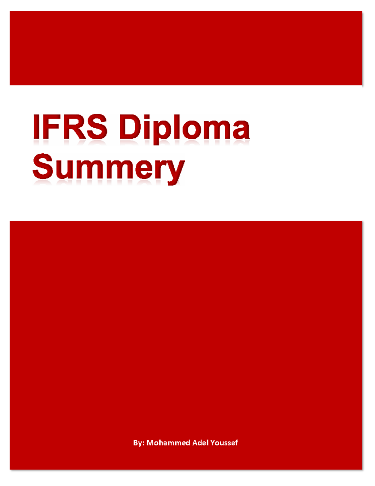 IFRS Summary: Key Concepts and Standards Overview - Studocu