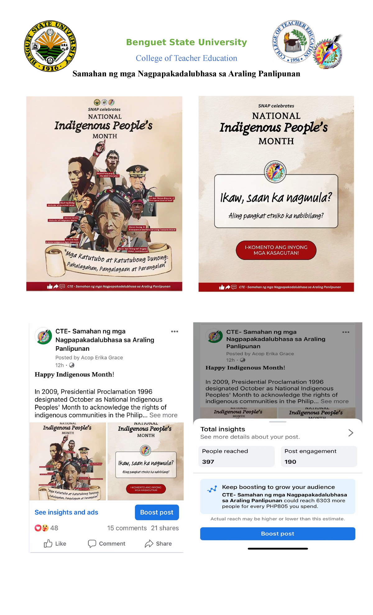 AR - Accomplishment report sample - Financial Accounting - Benguet ...