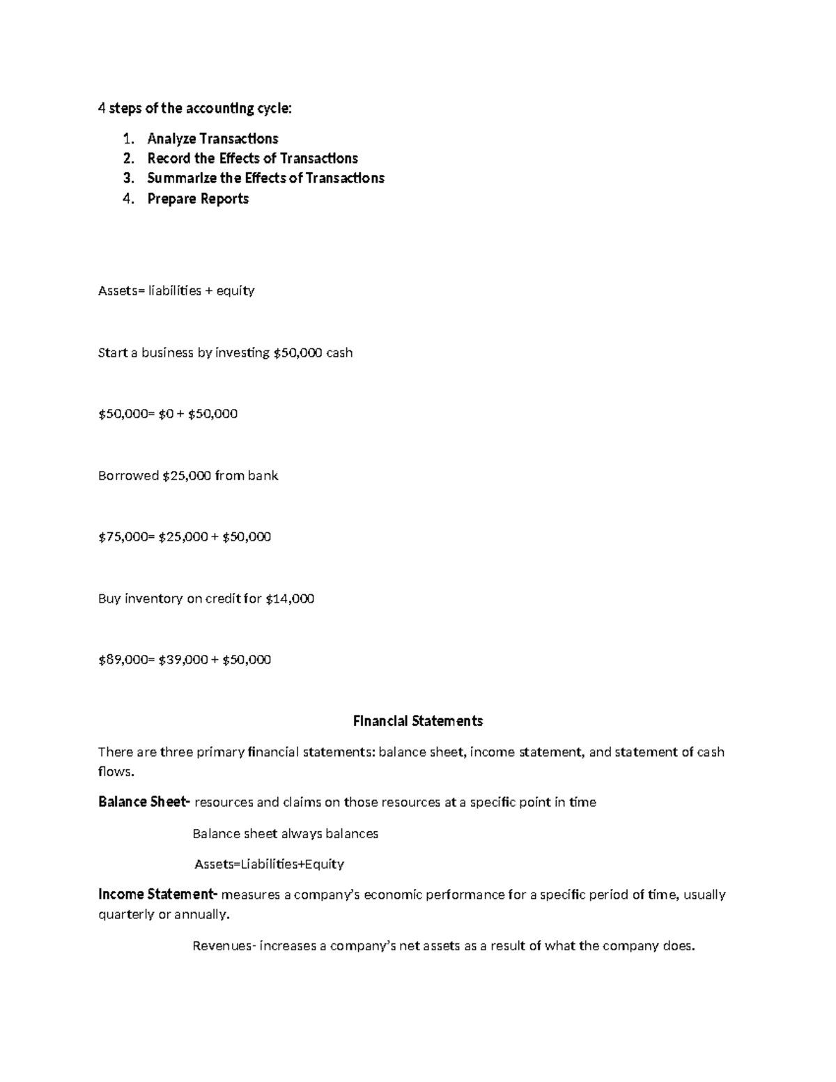 Accounting Notes: Understanding the 4 Steps of the Accounting Cycle ...