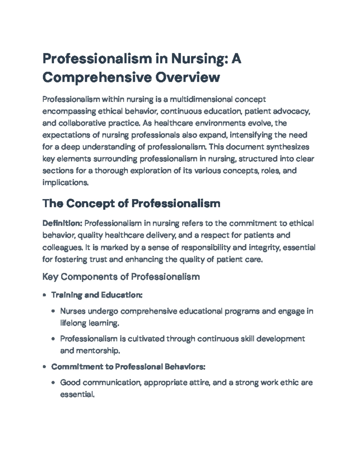 NUR 310: Clinical Decision Making in Nursing - Key Concepts & Processes ...
