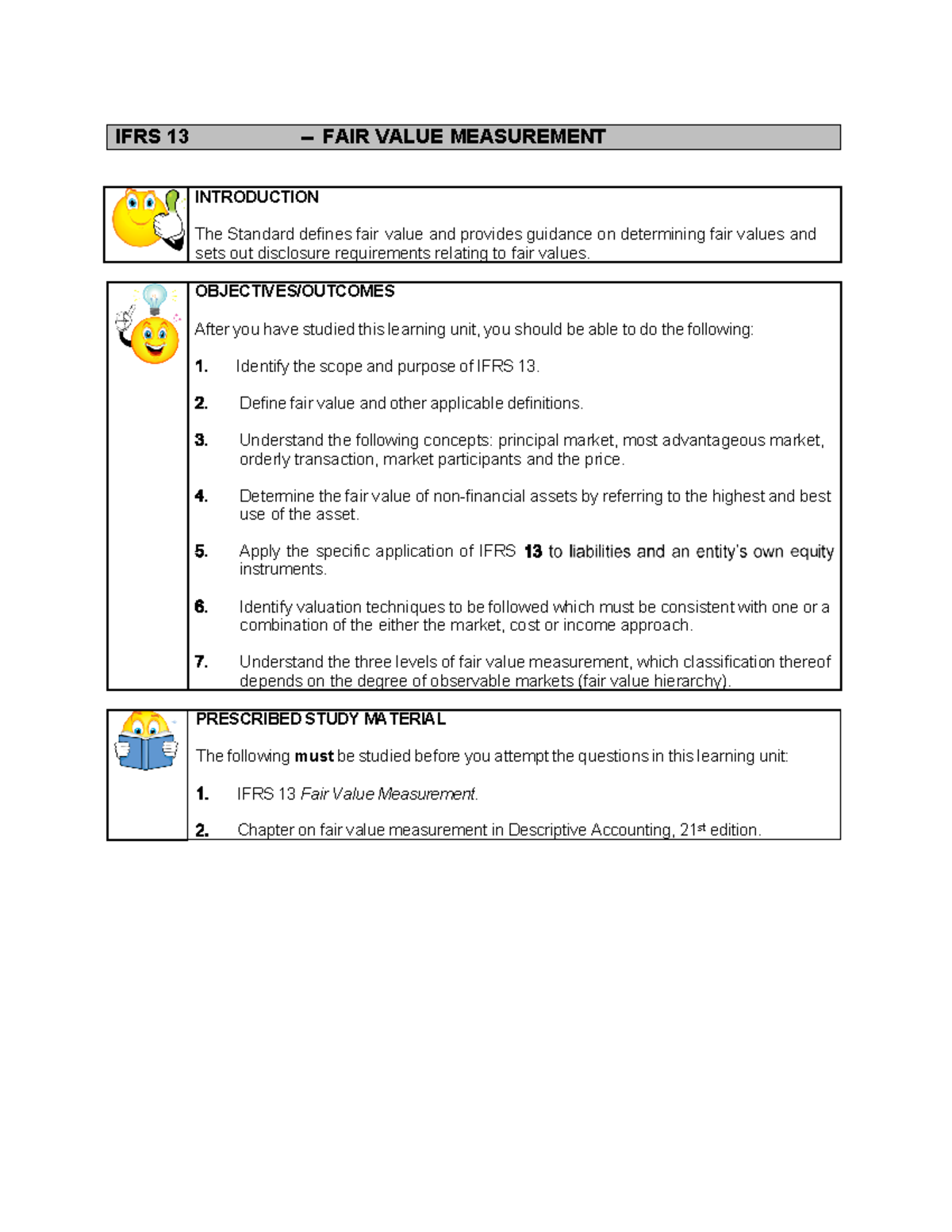 IFRS 13 Fair Value Measurement - Comprehensive Tutorial Workbook - Studocu