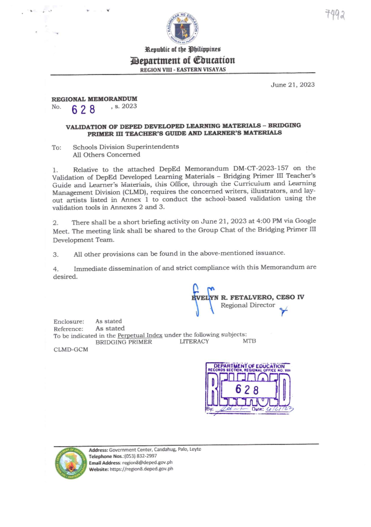 Validation of DepEd Developed Learning Materials (RM-s2023-628) - Studocu