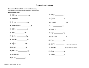 Mathematical Conversions - Apothecary/Customary/Metric Equivalents ...