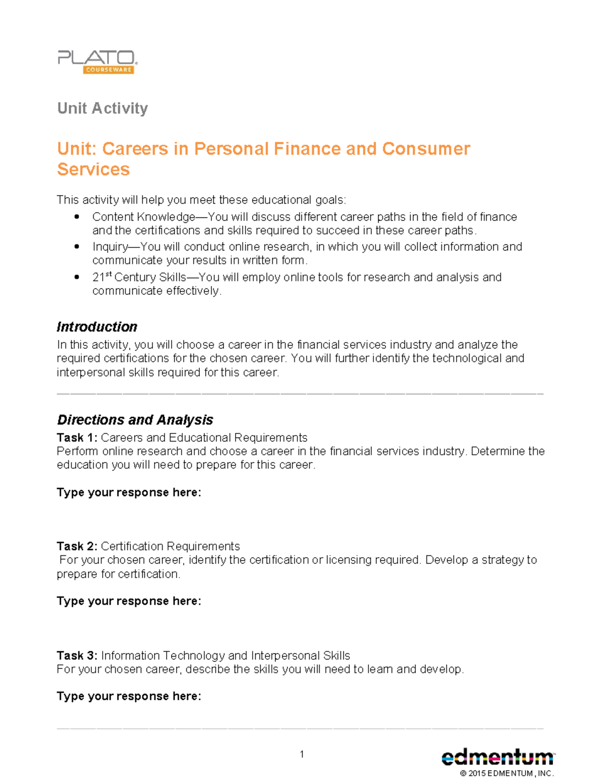 Careers in Personal Finance & Consumer Services UA: Skills & Certs ...