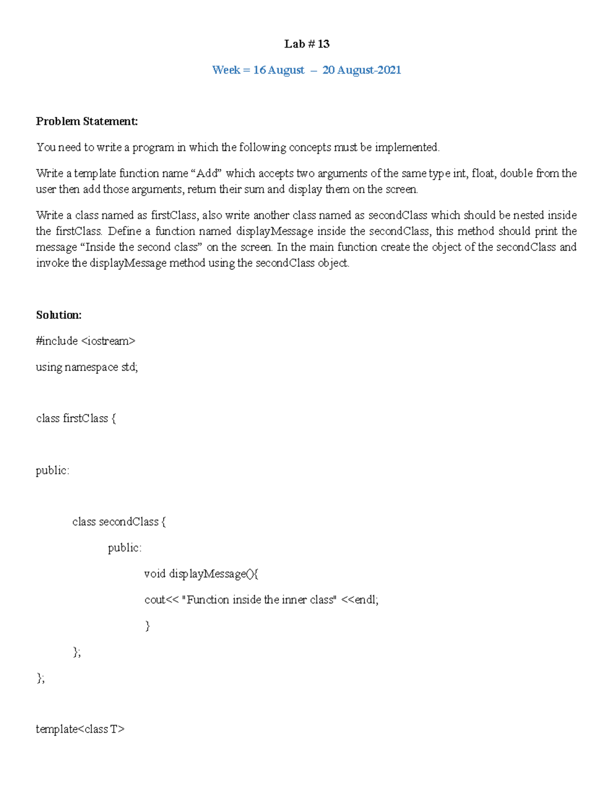 CS201-Lab-Exercise - this is the latest lab from cs201, you can ...
