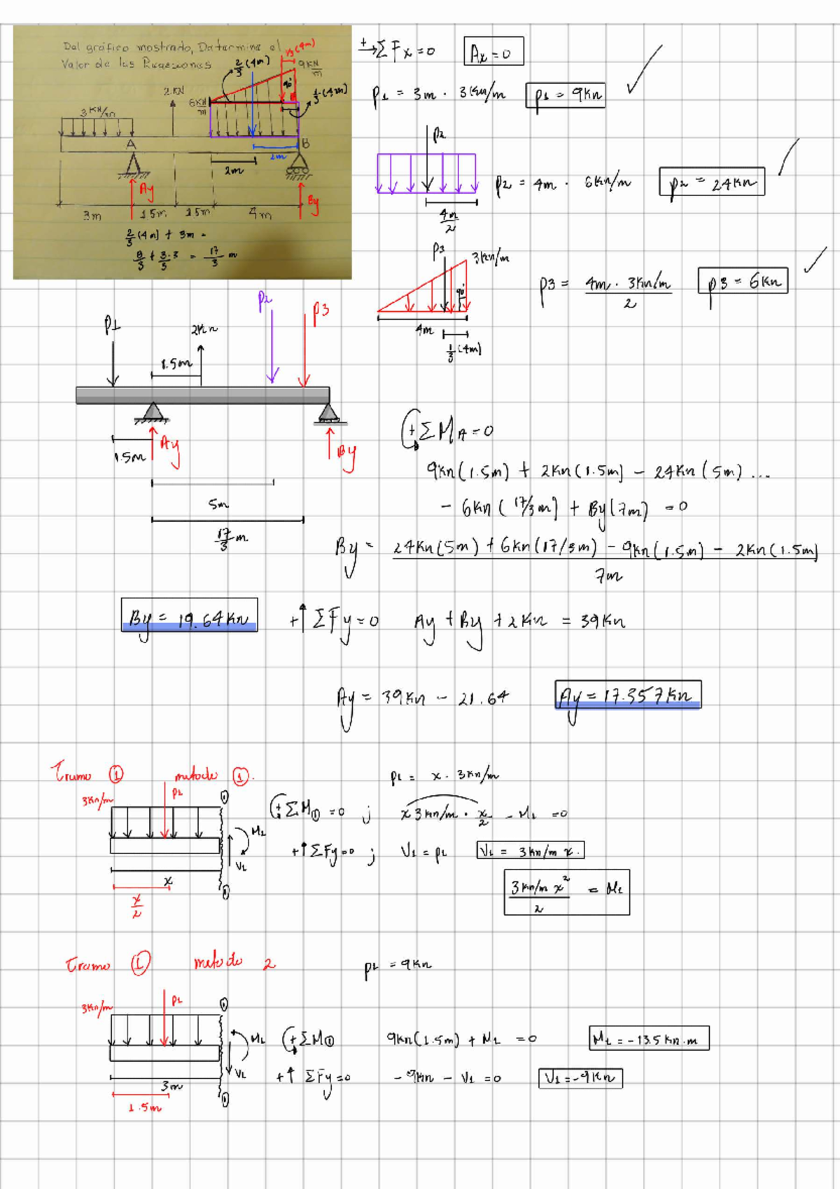 Estática - Trabajo: Análisis de Reacciones y Momentos en Estructuras - Studocu