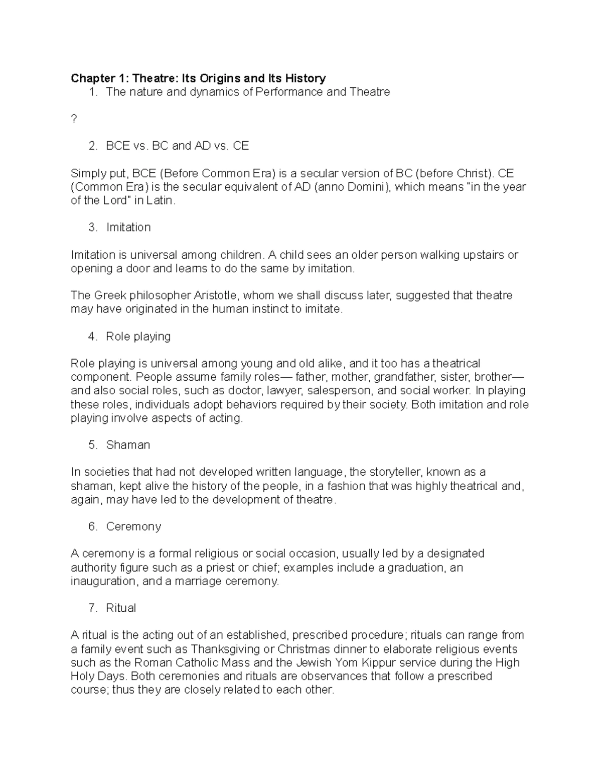 Chapter 2: Greek Theatre PART 1 Overview and Key Highlights - Studocu