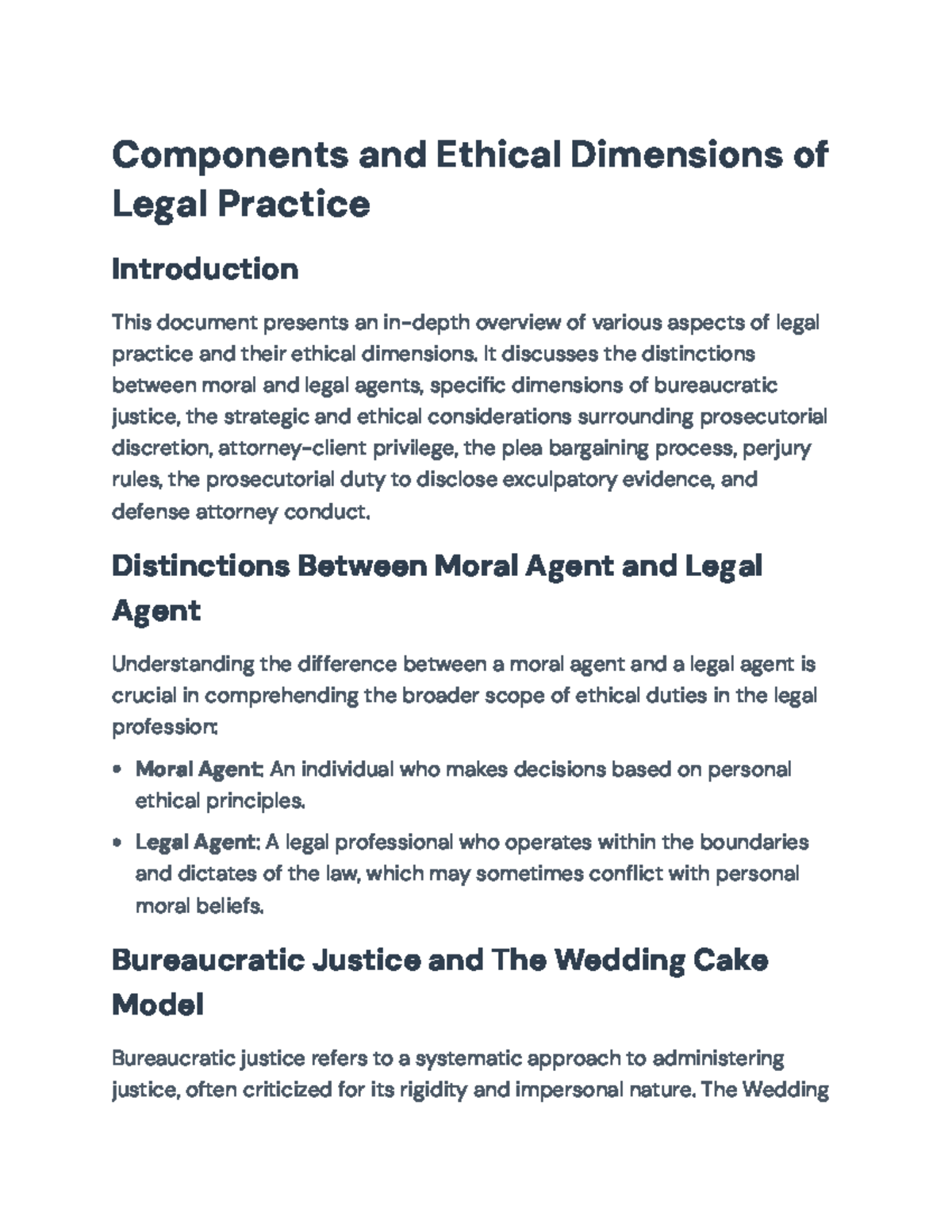 Ethical Aspects of Legal Practice - Overview and Key Considerations ...