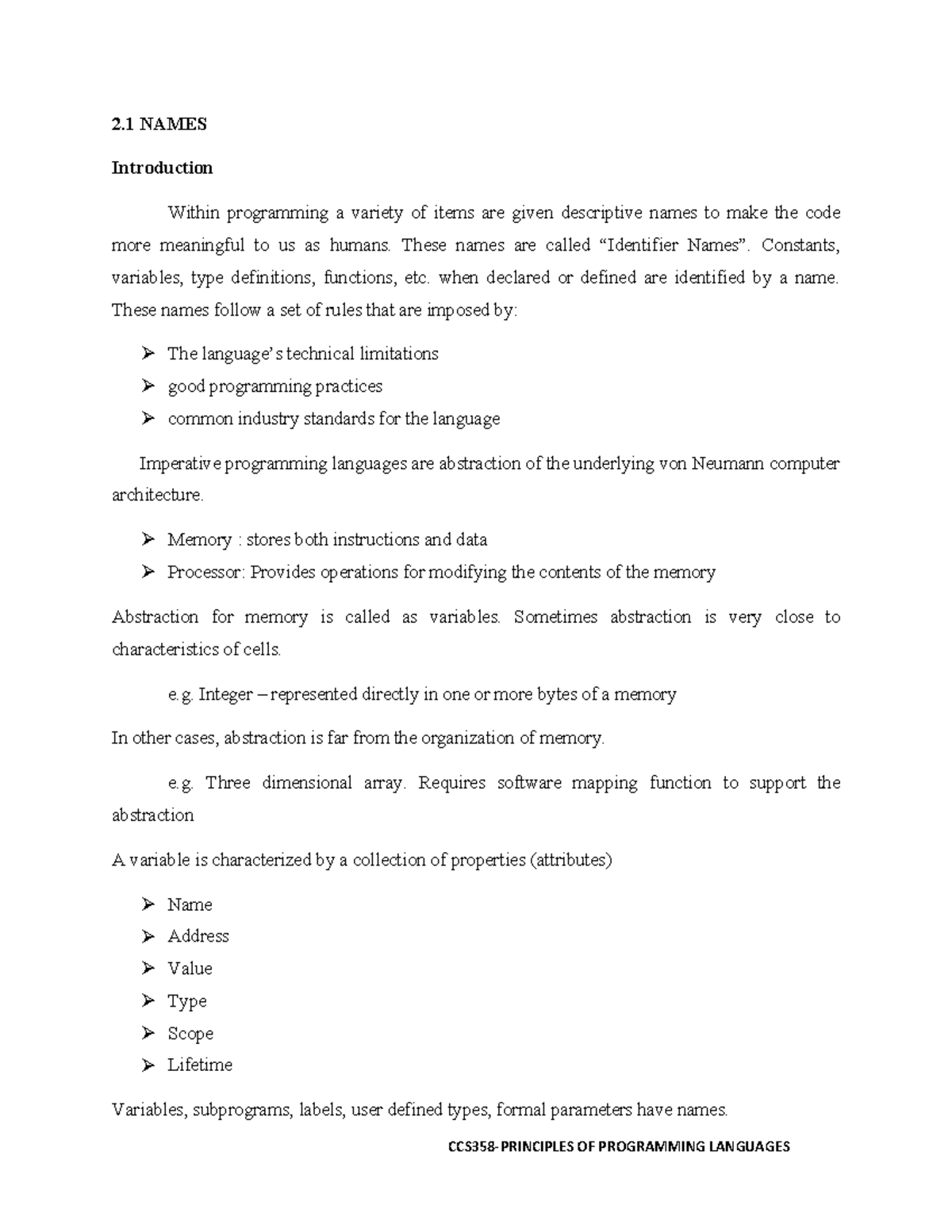 PPL U2 - The abstract data types in object-oriented languages, are ...