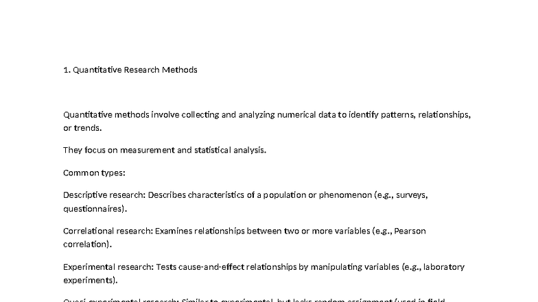 Quantitative & Qualitative Research Methods - WPS Office - Studocu