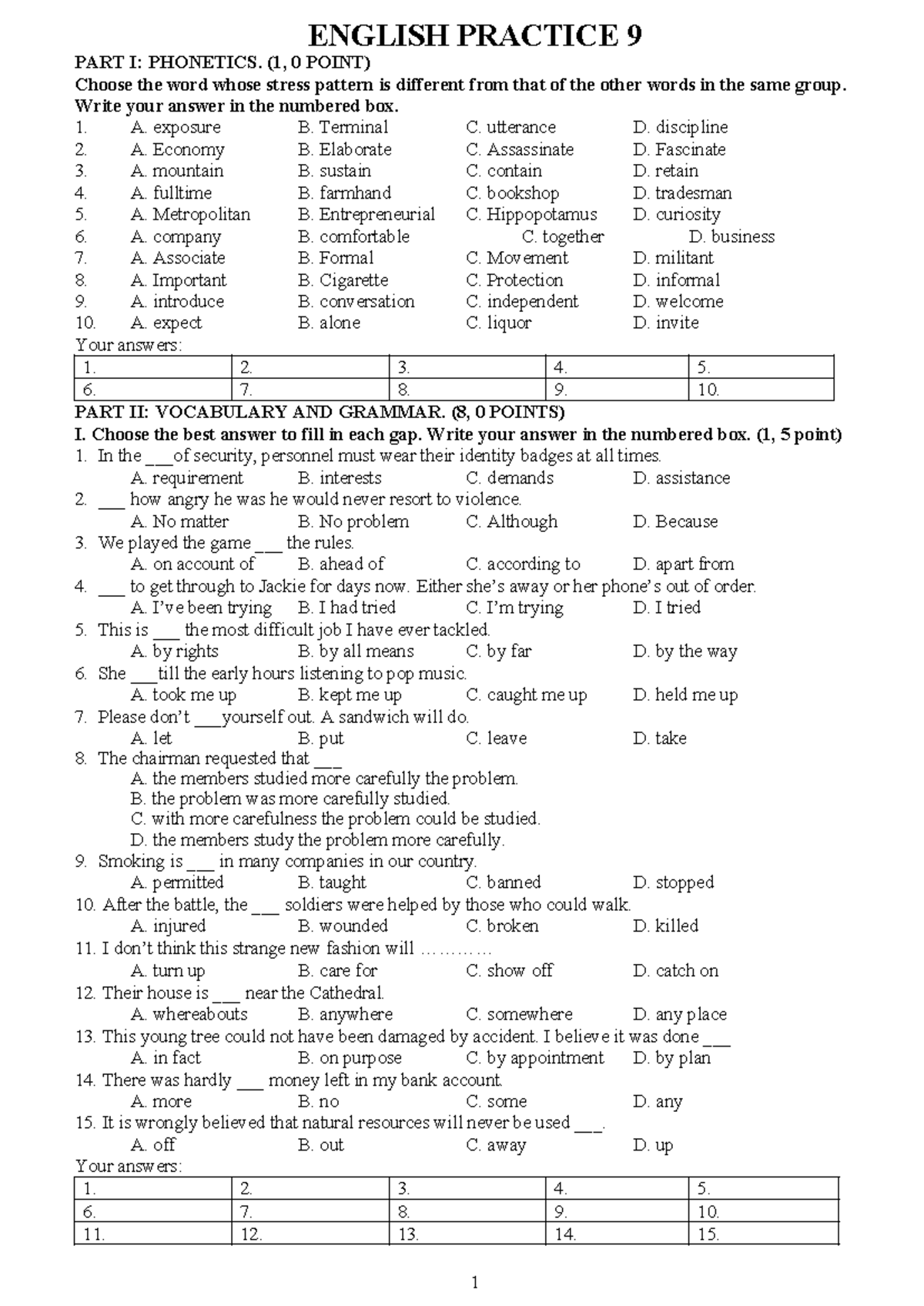 Đề luyện thi vào lớp 10 THPT Chuyên Tiếng Anh 2023-2024 - Đề thi thử số ...