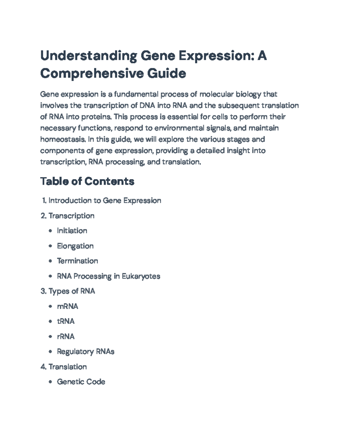 Understanding Gene Expression: A Comprehensive Guide (Biology 101 ...