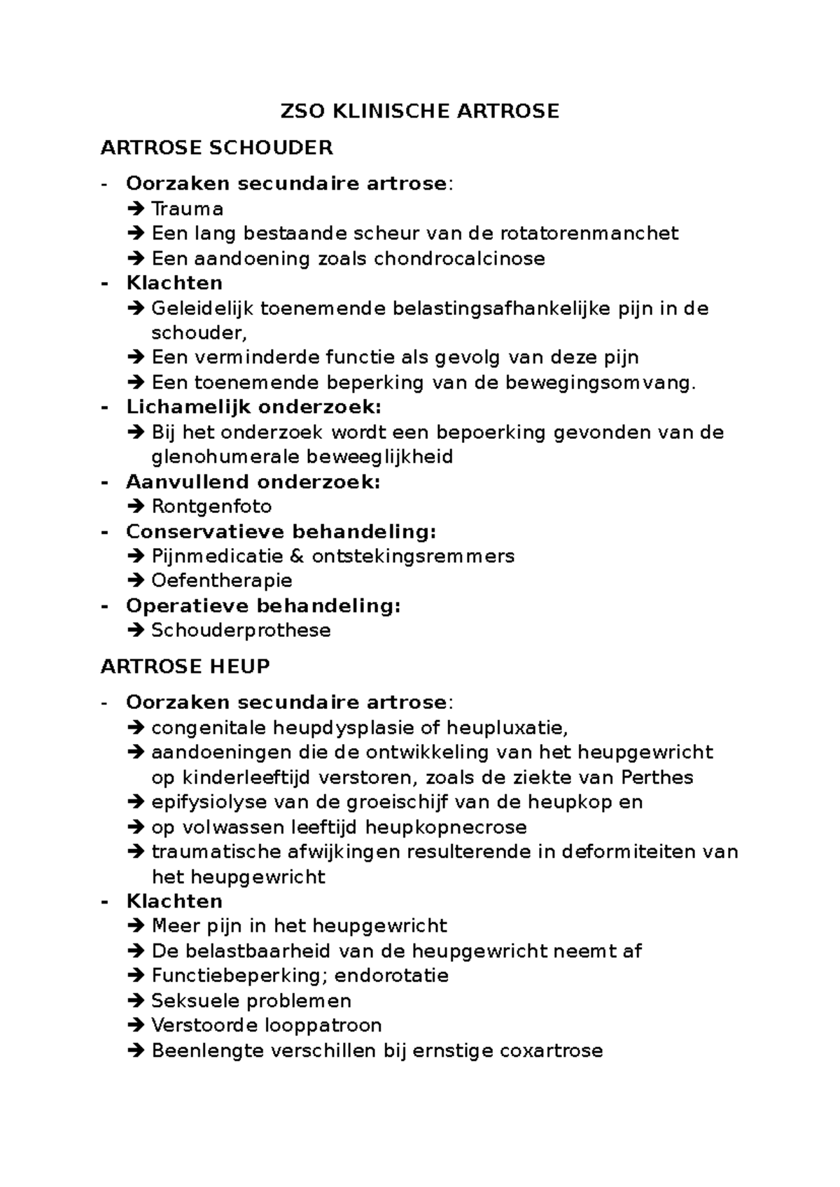 ZSO Klinische Artrose: Diagnostiek en Behandeling van ...