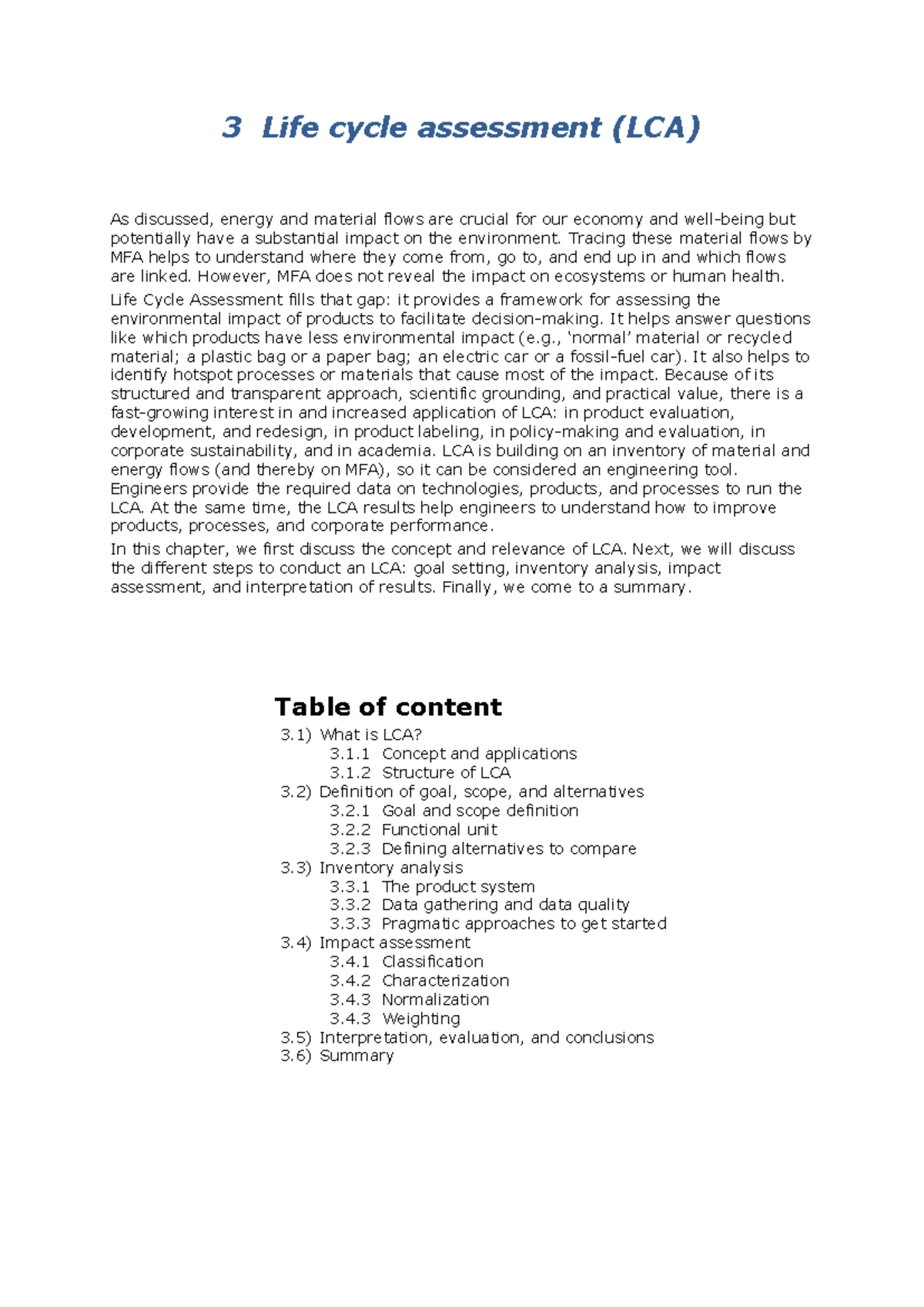 3 Life Cycle Assessment (LCA): Understanding Environmental Impacts ...