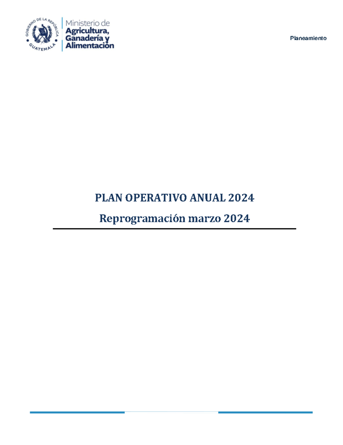 POA MAGA 2024: Plan Operativo Anual y Reprogramación - Studocu