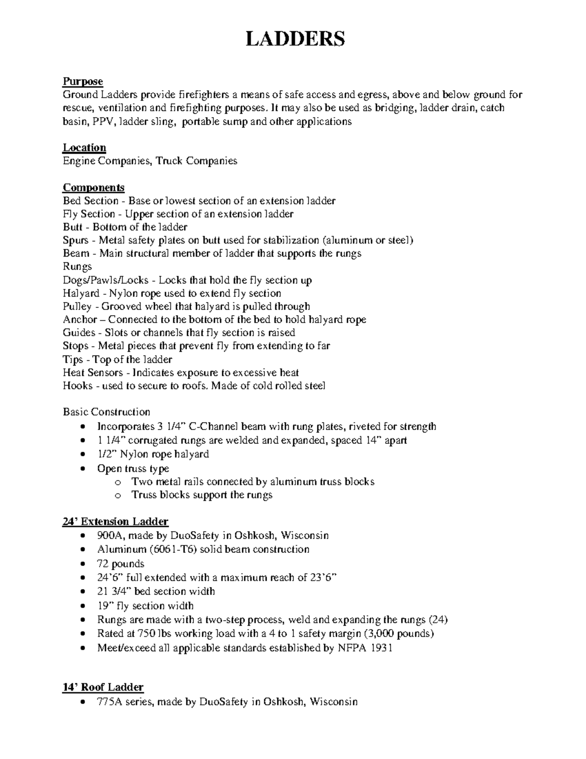 Ground-Ladders - For learning - LADDERS Purpose Ground Ladders provide ...