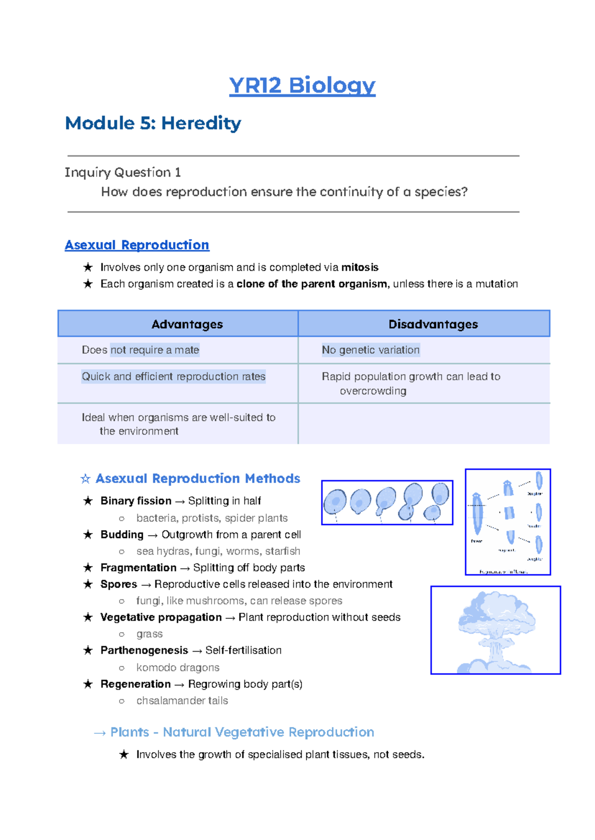 HSC Biology Module 5 - YR12 Biology Module 5: Heredity Inquiry Question ...