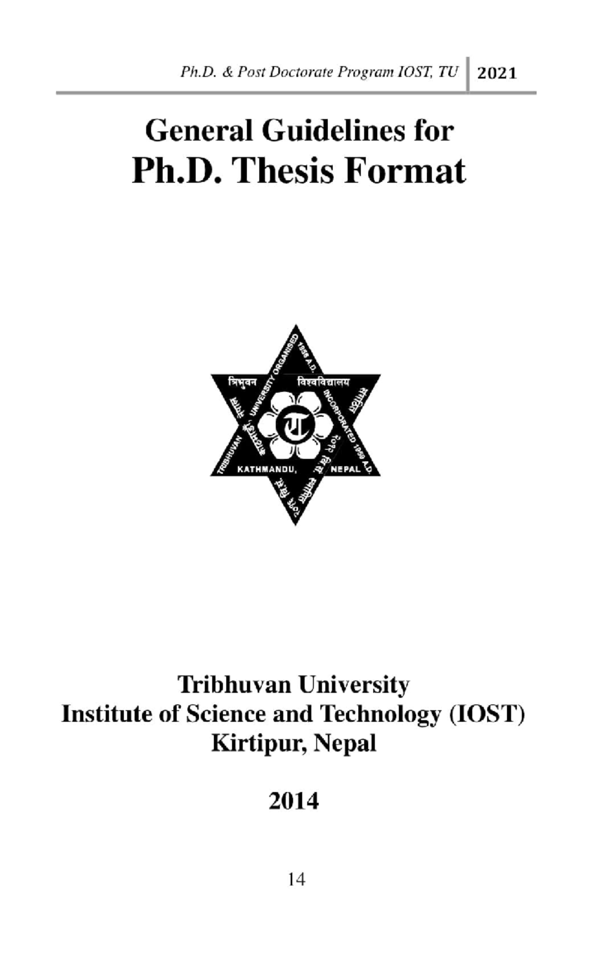 Jpg2pdf314 - Report - Ph. Post Doctorate Program IOST, TU 2021 General ...