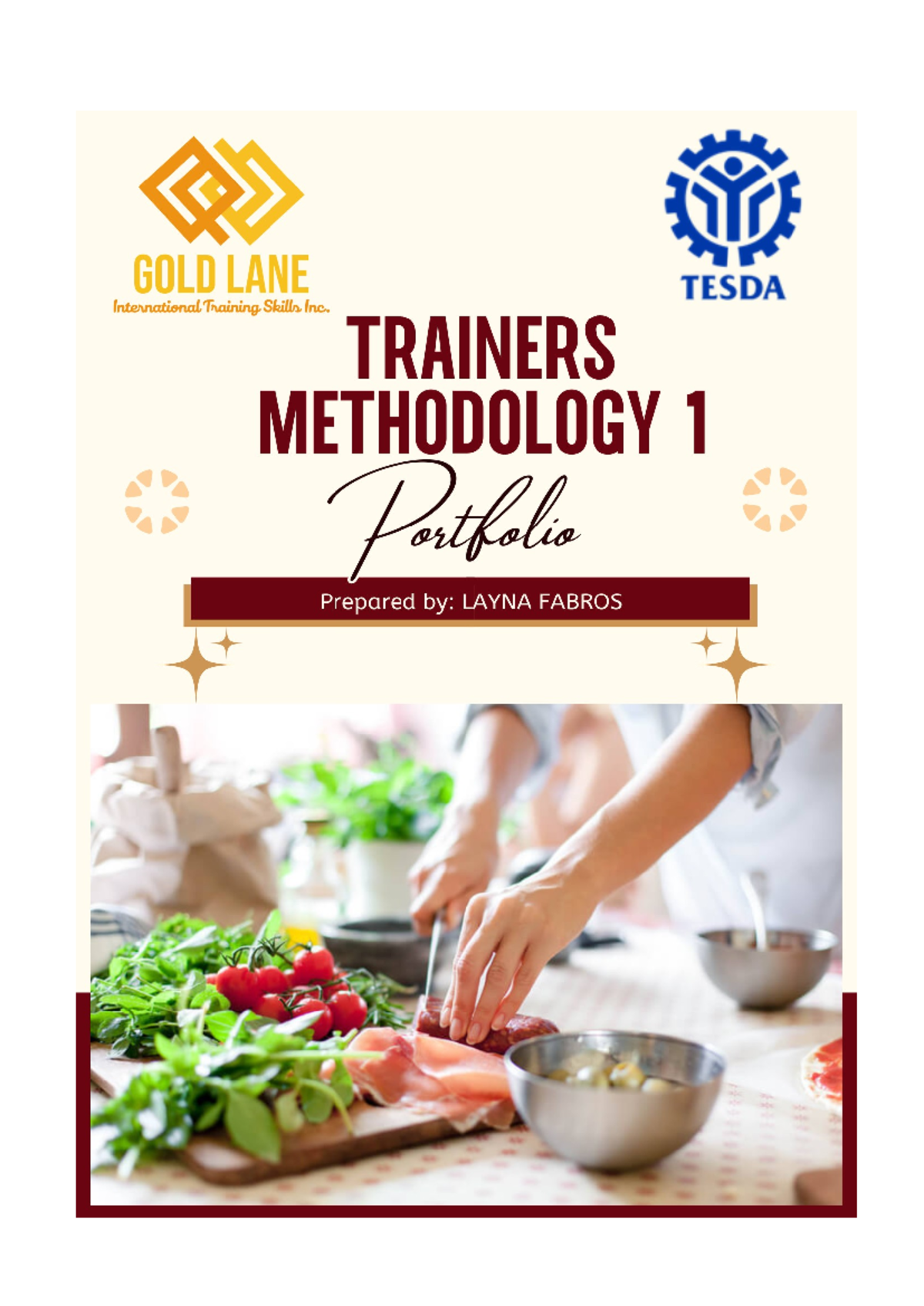 Trainer’s Methodology for Cookery NCII - Layna Fabros - Studocu