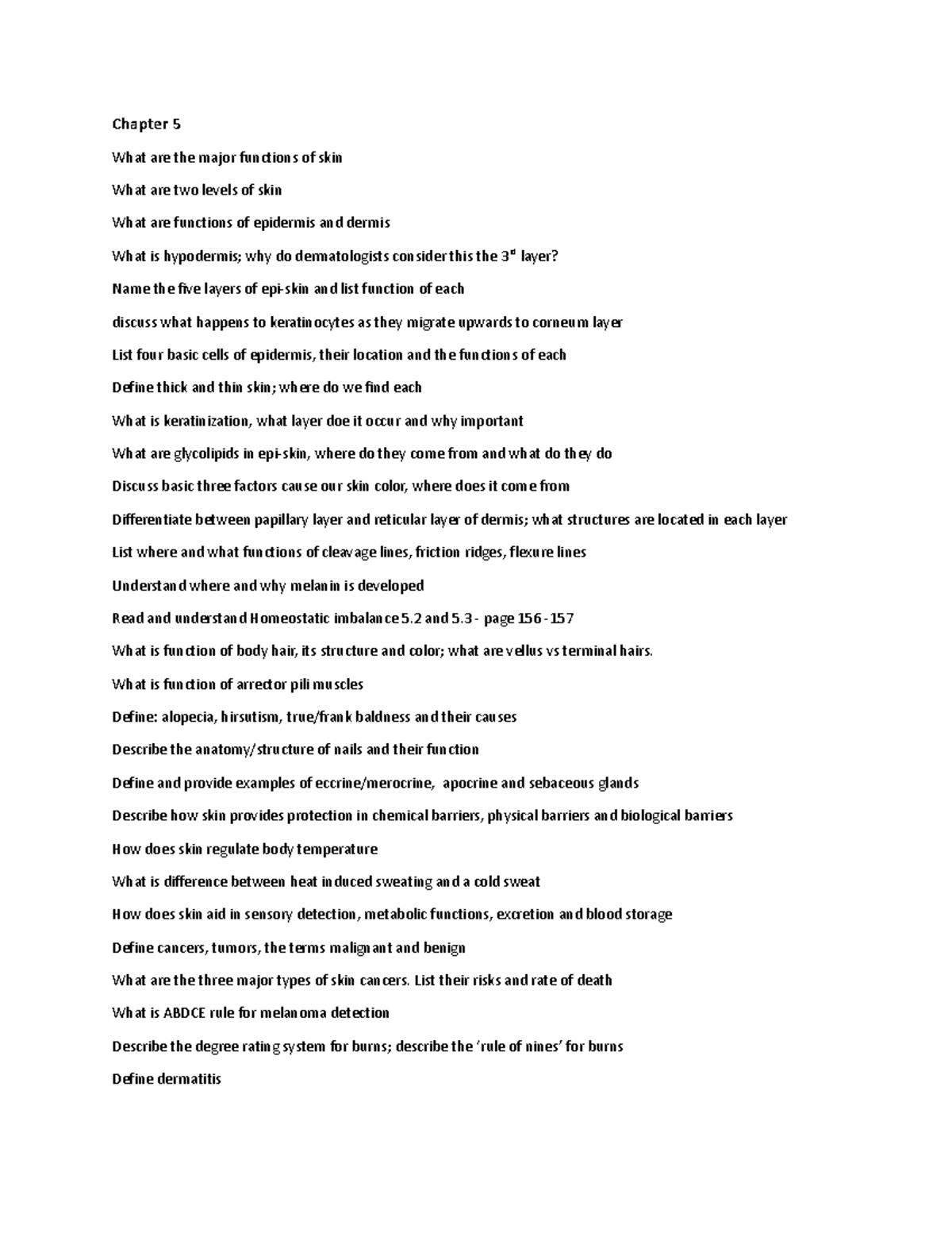 Chapters 5-8 study guides - Chapter 5 What are the major functions of ...