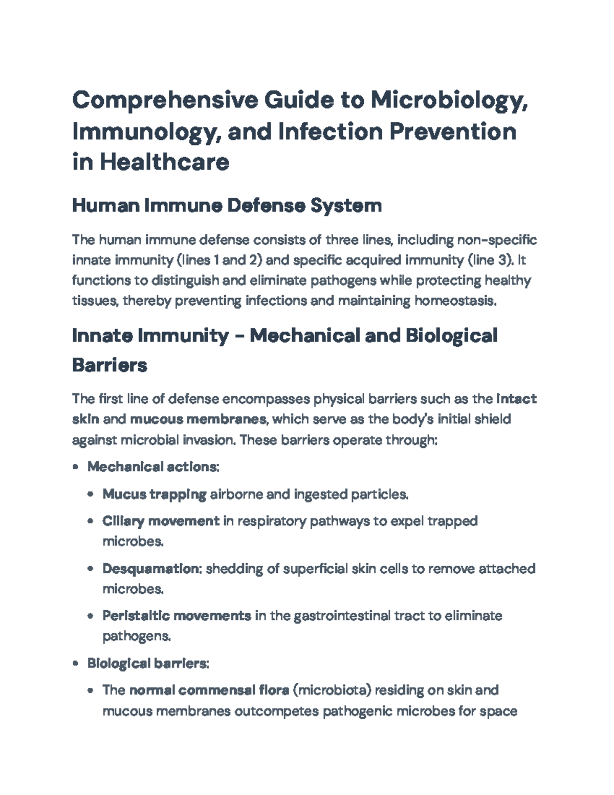 Comprehensive Guide to Microbiology & Immunology (Course Code: MIC-101 ...