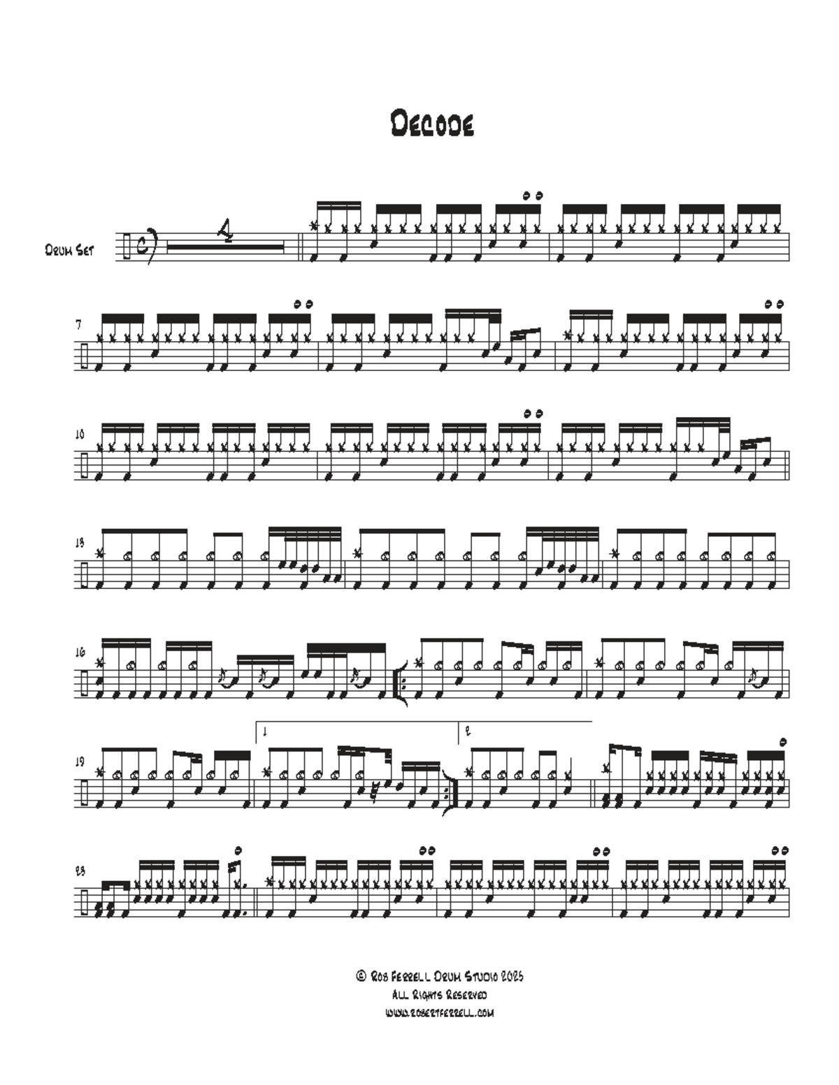 Decode - Paramore Drum Set Sheet Music (2025) - Studocu