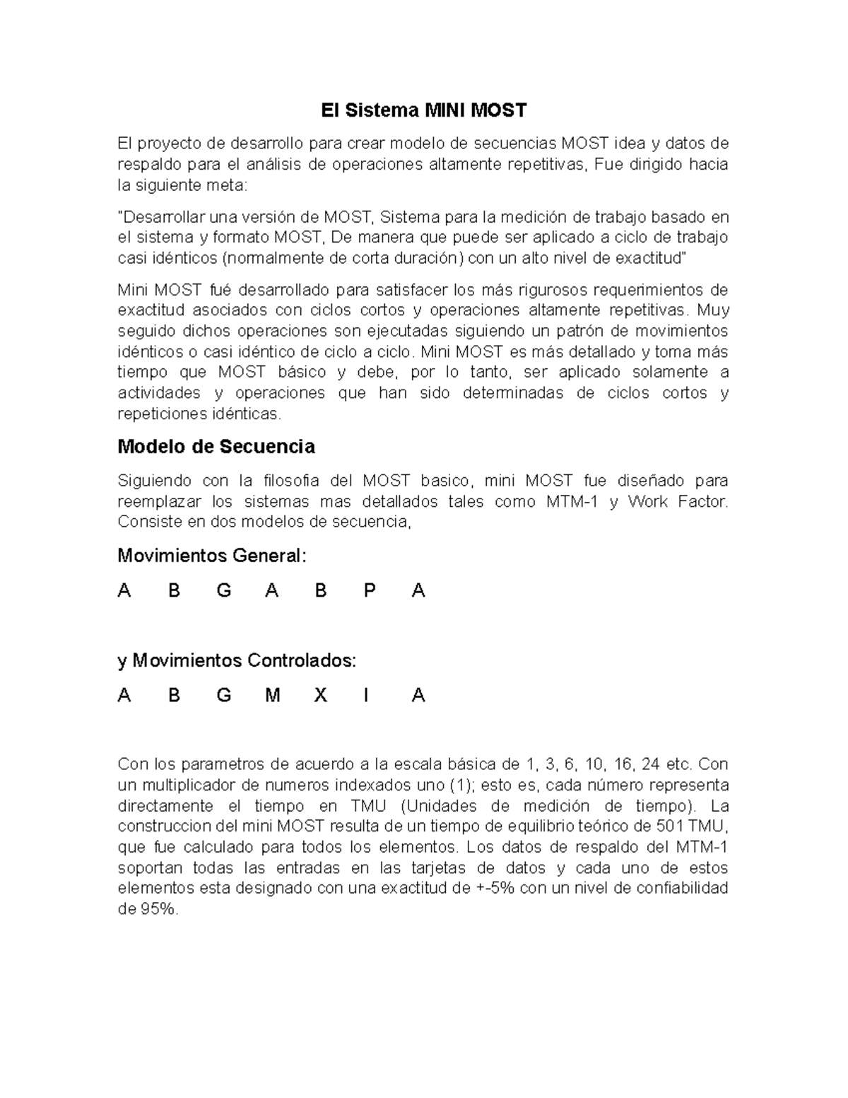 MINI MOST - Apuntes 1 - El Sistema MINI MOST El proyecto de desarrollo ...