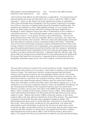 SAQ Memory Bahrick et al (1975) - MEMORY Bahrick et al (1975) AIM: The ...