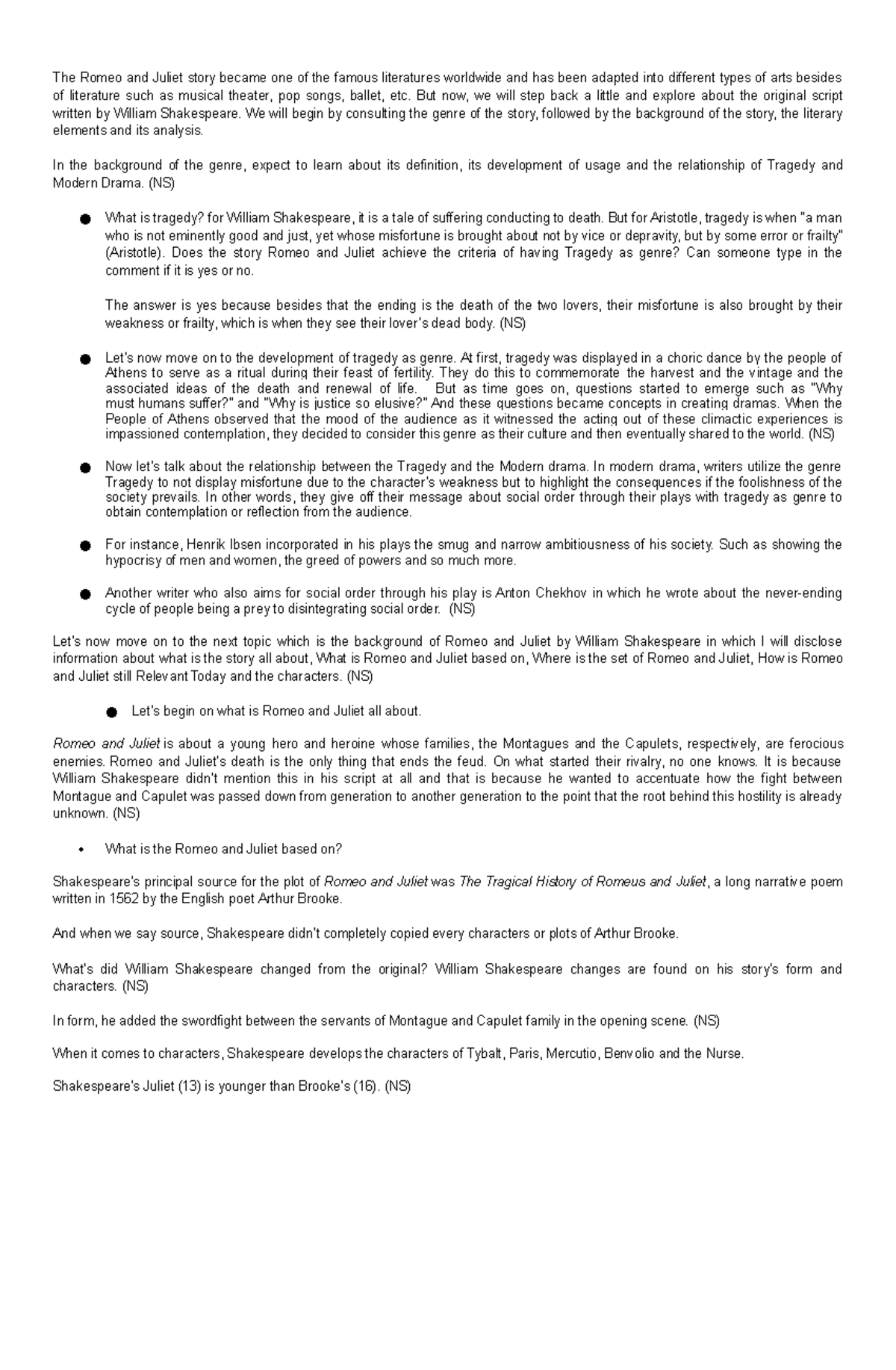 Exploring Tragedy: Insights on Shakespeare's "Romeo and Juliet ...