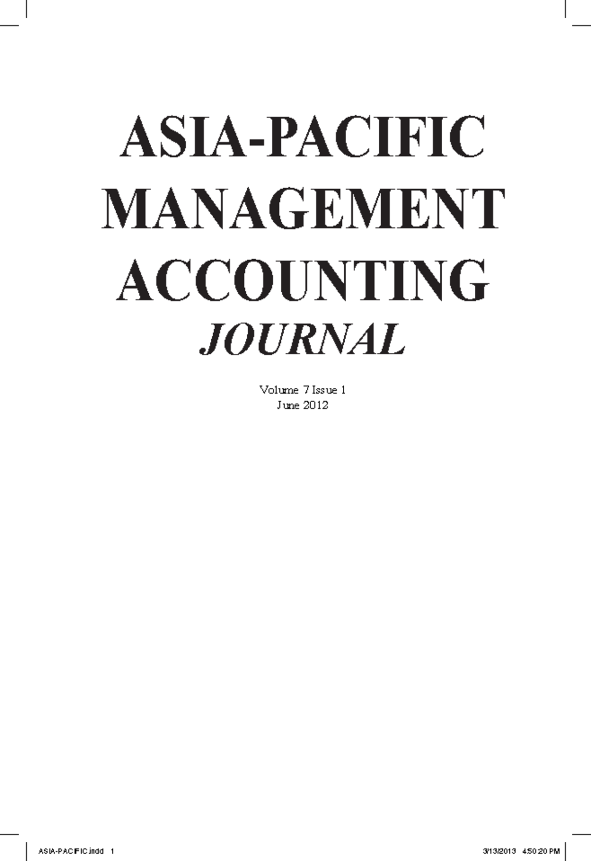 Business strategy strategic role of acco - ASIA-PACIFIC MANAGEMENT ...