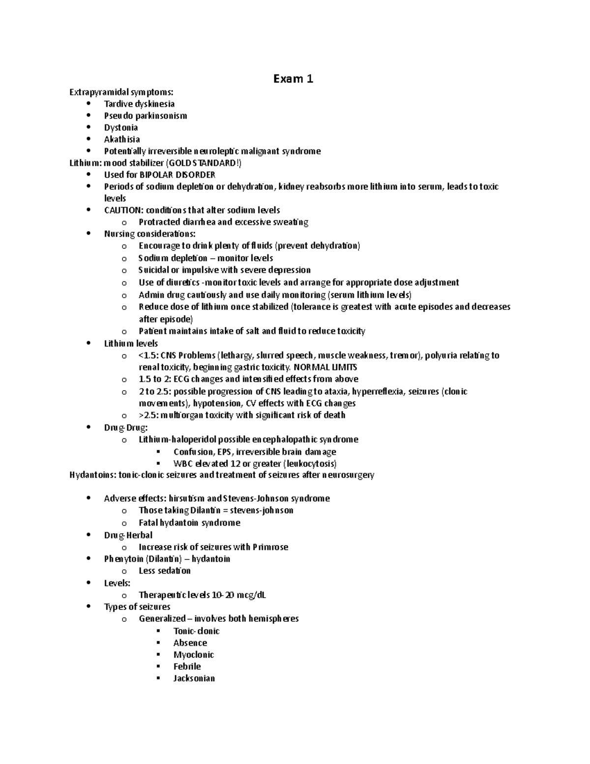 Pharm 2 Exam 1 - Main points highlighted for exam 1 prep - Exam 1 ...