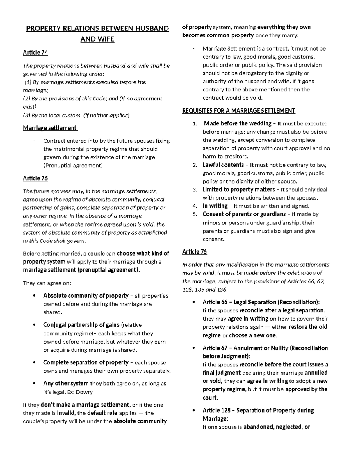 PROPERTY RELATIONS BETWEEN HUSBAND AND WIFE: A Comprehensive Guide ...