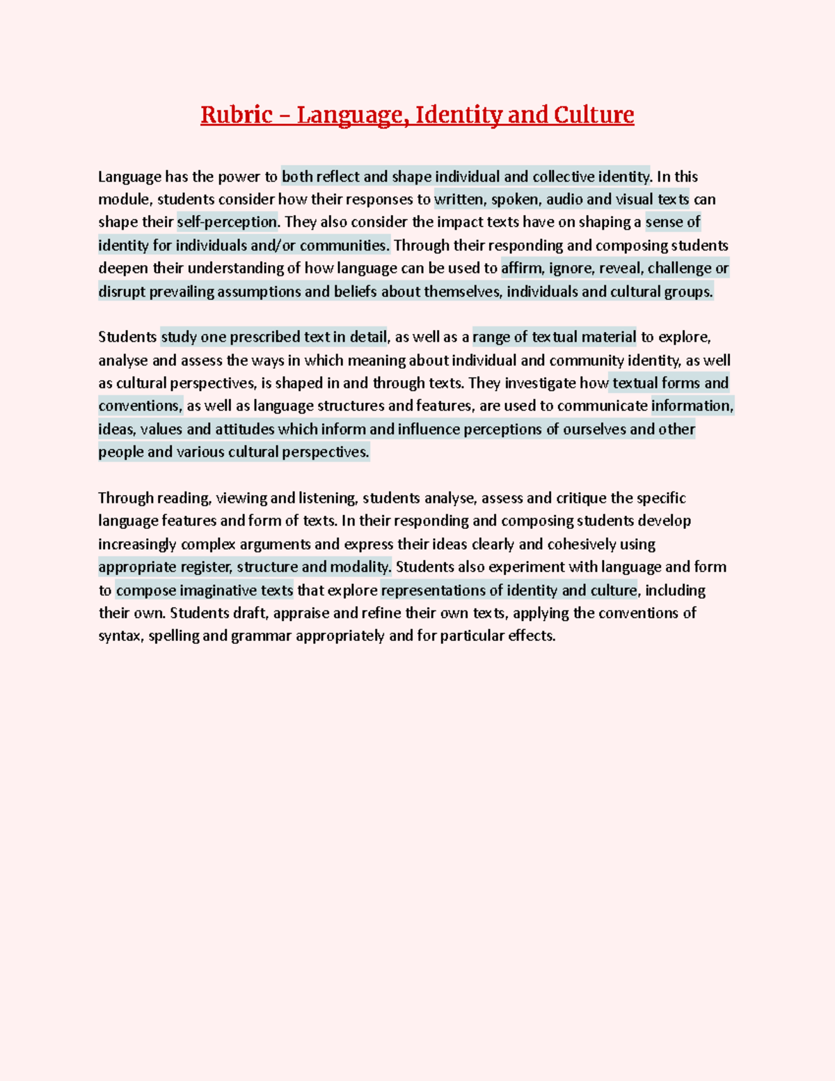 Module A: Language, Identity & Culture - Exploring Henry Lawson's Texts ...